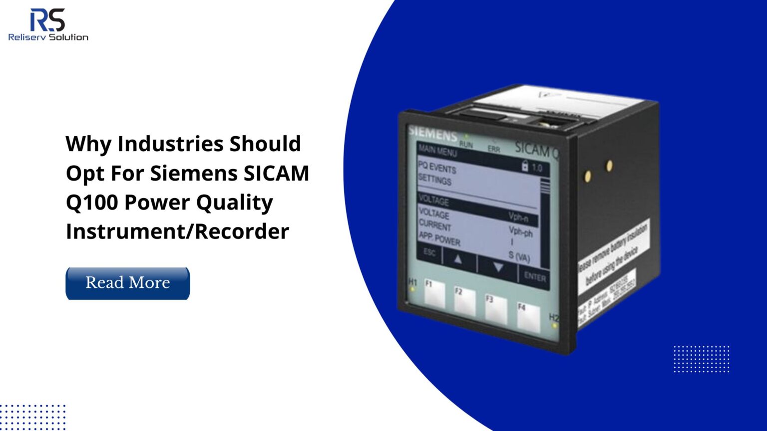 Siemens Power Quality Measurement - Reliserv Solution