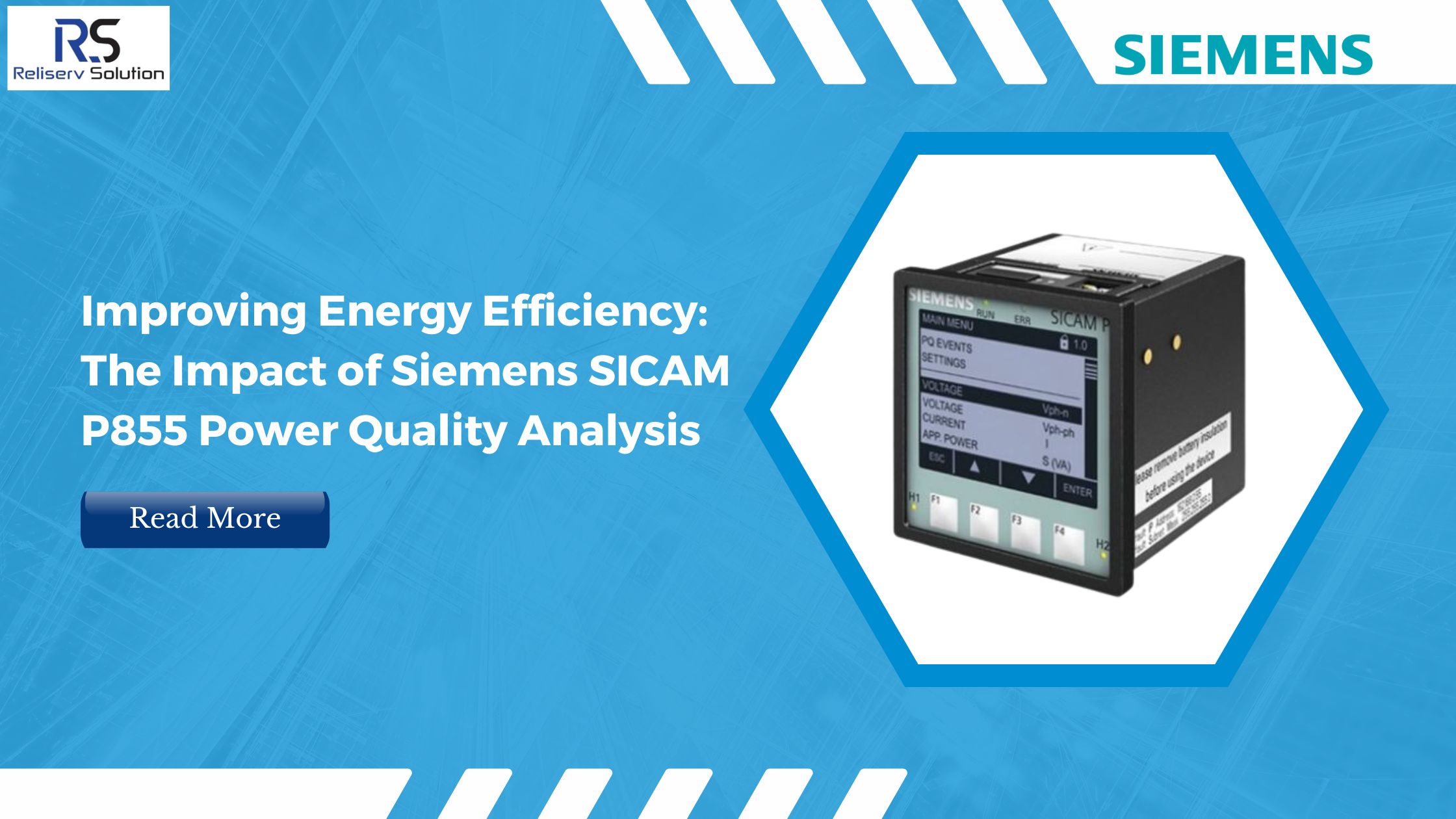 Siemens SICAM P855: Improve Energy Efficiency