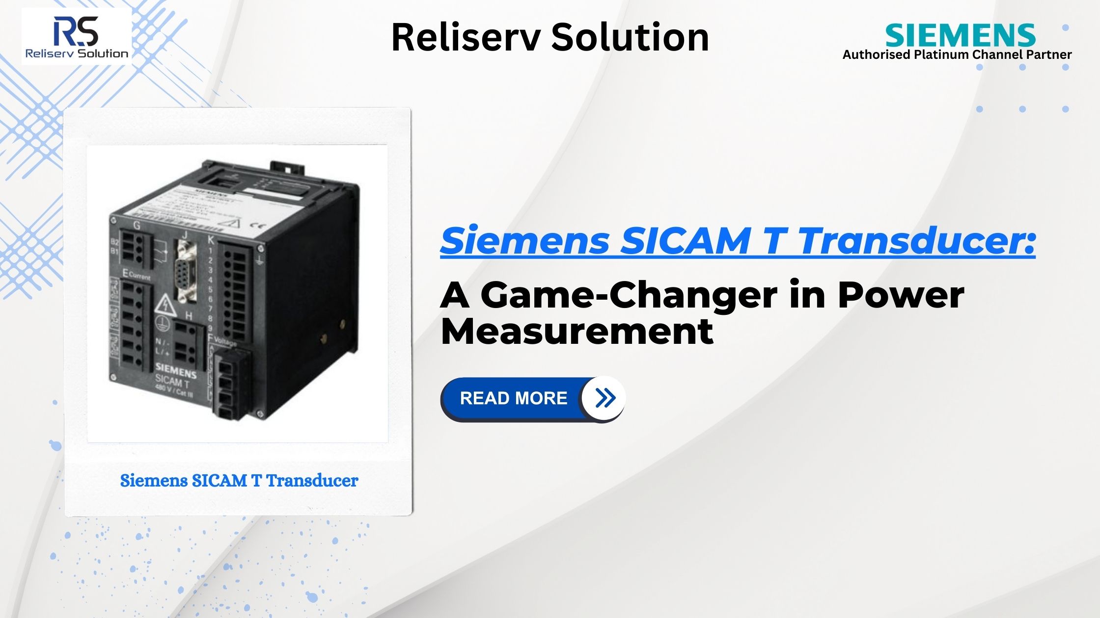 Siemens SICAM T Transducer: Improved Power Measurement